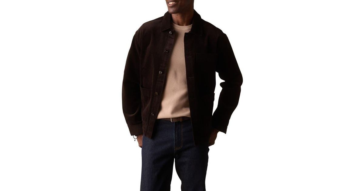 The Normal Brand Corduroy Chore Coat in Black for Men | Lyst