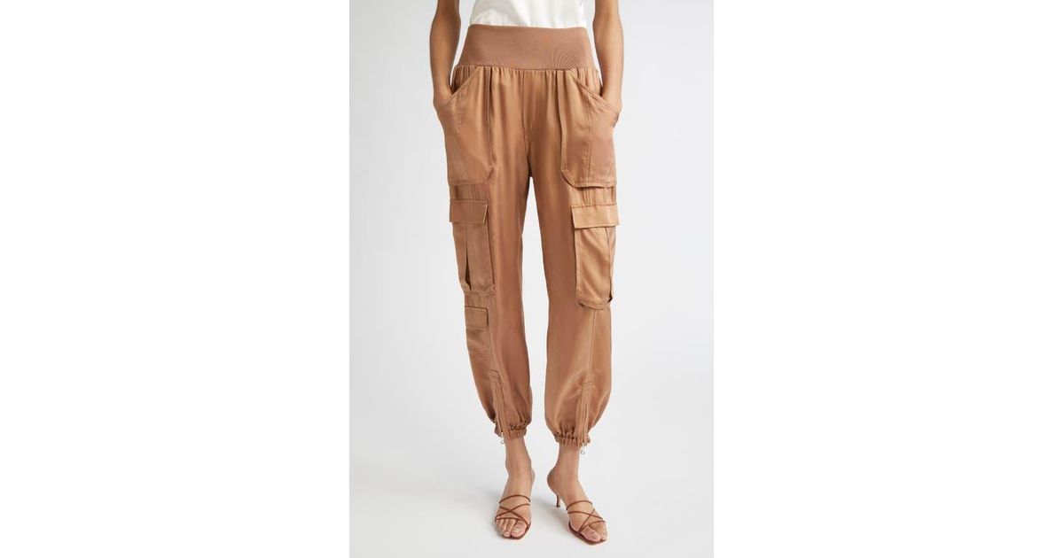 Cinq À Sept Raven Cargo Parachute Pants in Natural | Lyst