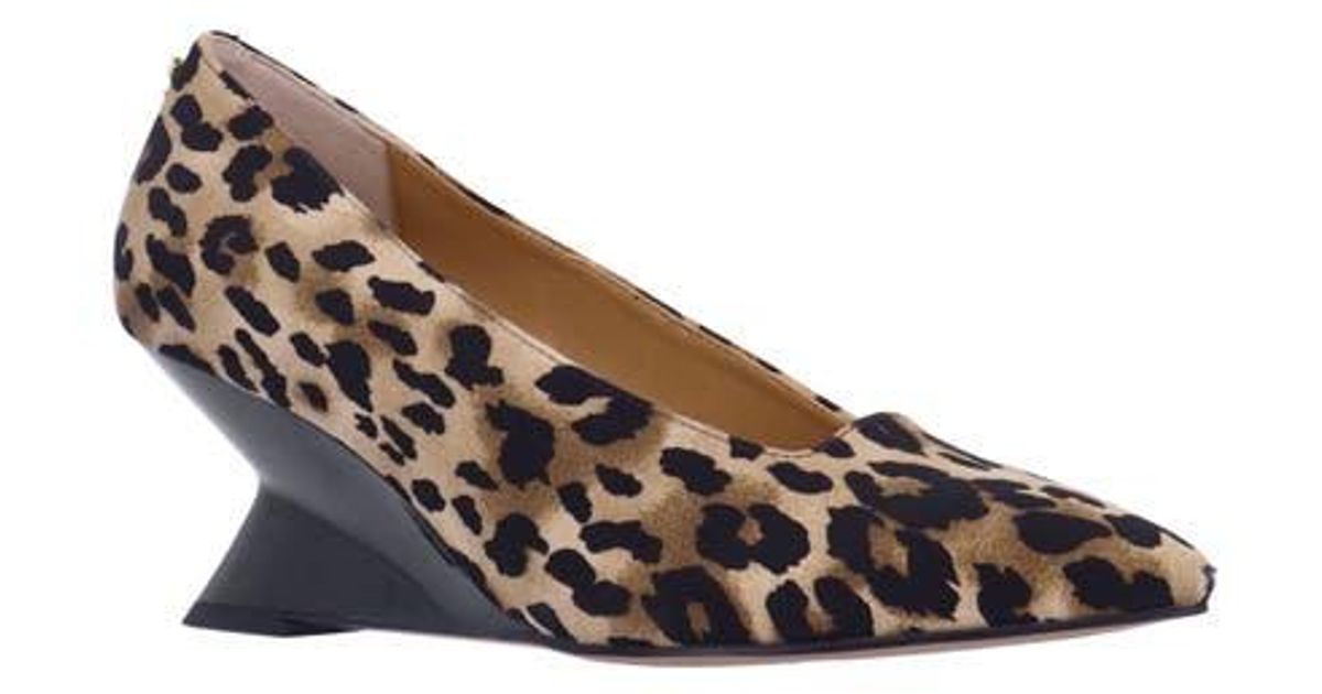 J. Reneé Anisha Pointed Toe Wedge Pump in Brown | Lyst