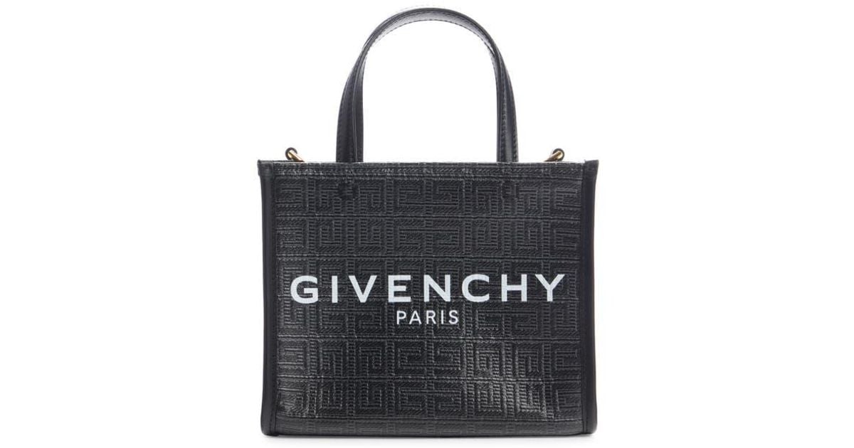 Givenchy Mini G-Tote Canvas Tote in Black | Lyst