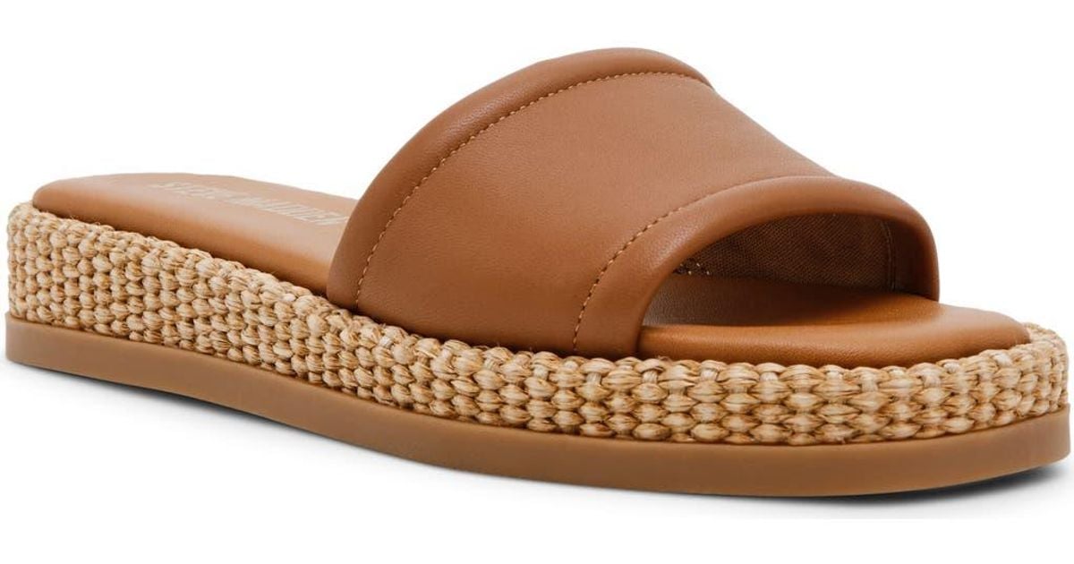 Steve Madden Boardwalk Slide Sandal in Brown | Lyst