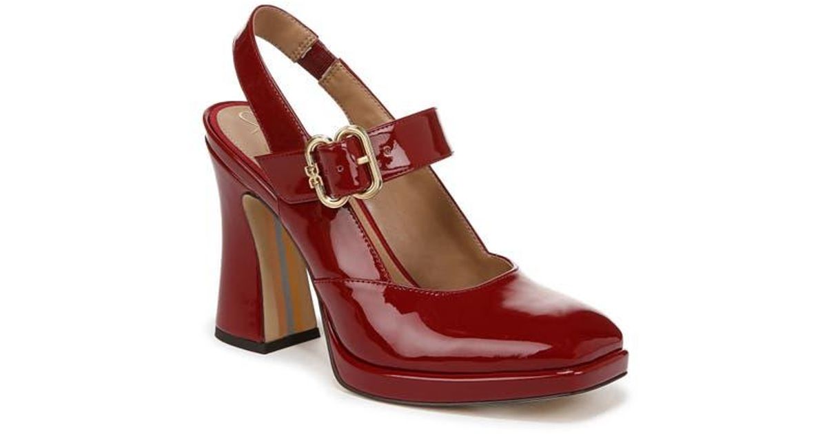 Sam Edelman Jildie Slingback Mary Jane Pump in Red | Lyst