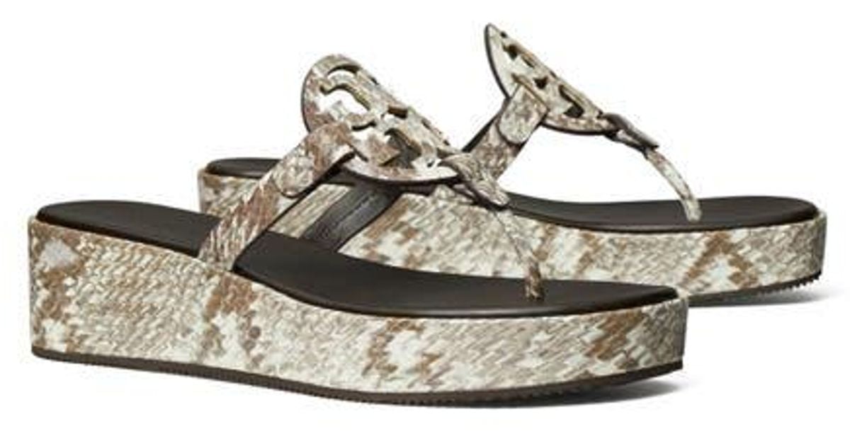 Tory Burch Miller Platform Wedge Flip Flop | Lyst