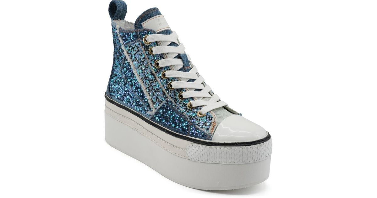 Zigi Carmensa High Top Platform Sneaker in Blue | Lyst