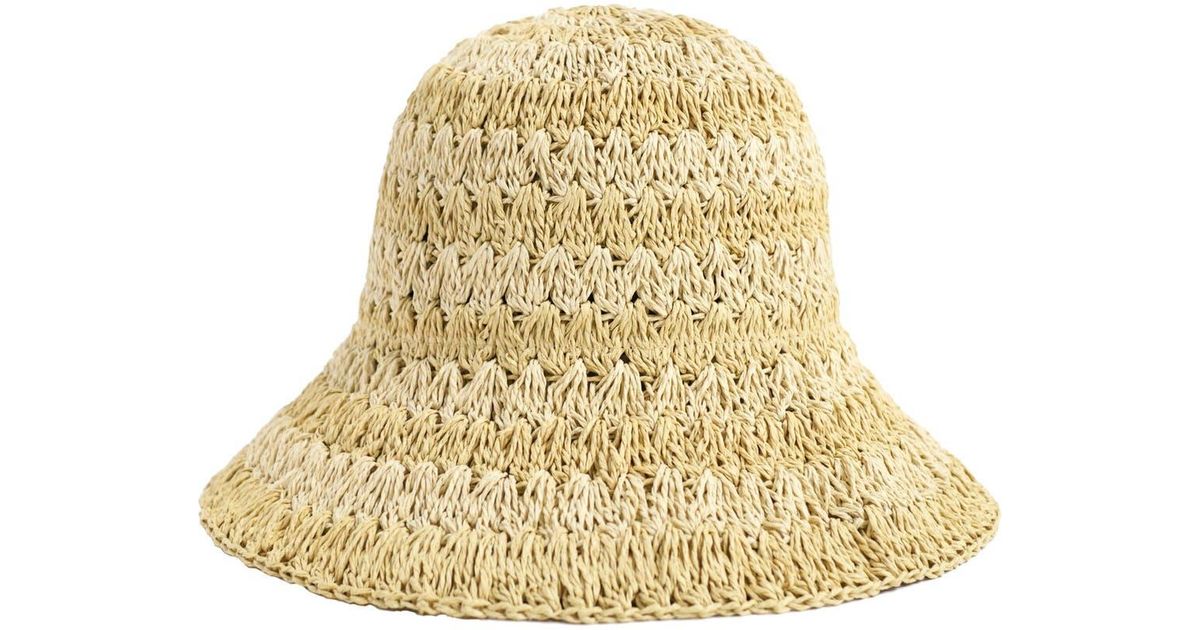 Lost Pattern Linea Packable Straw Hat in Metallic | Lyst