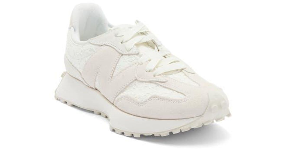 New Balance 327 Lace Sneaker in White | Lyst