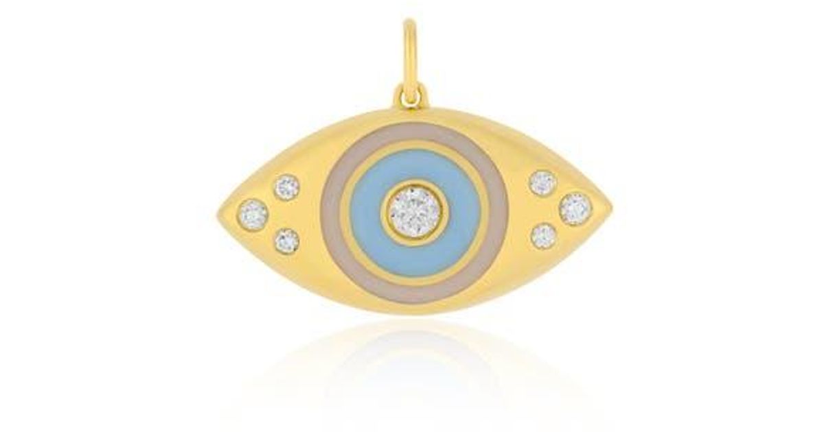 EF Collection Jumbo Diamond Evil Eye Charm | Lyst
