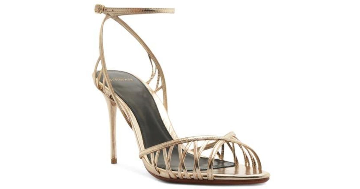 Alexandre Birman Solene Cage Sandal in Metallic | Lyst
