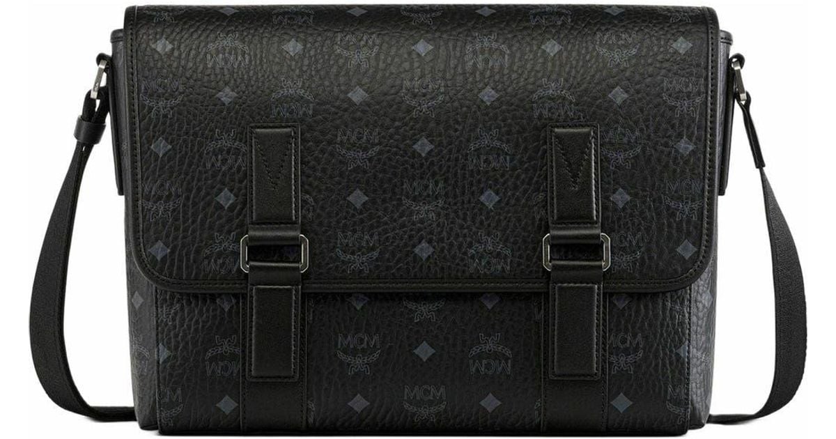 MCM Aren Messenger in Black for Men | Lyst