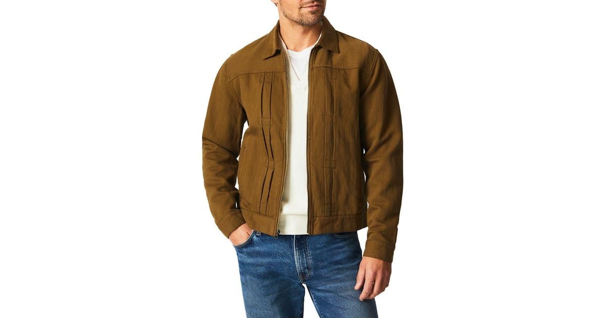 Billy Reid Linen Blend Cord Trucker Jacket in Brown for Men | Lyst
