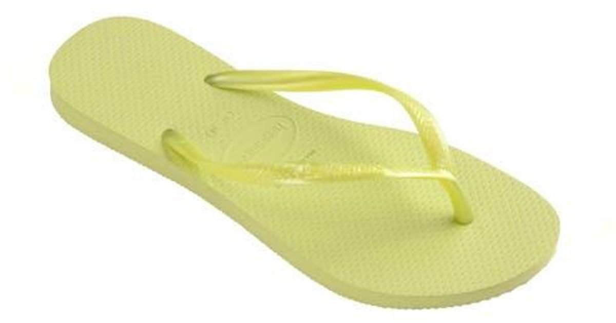 Havaianas Slim Flip Flop in Yellow | Lyst