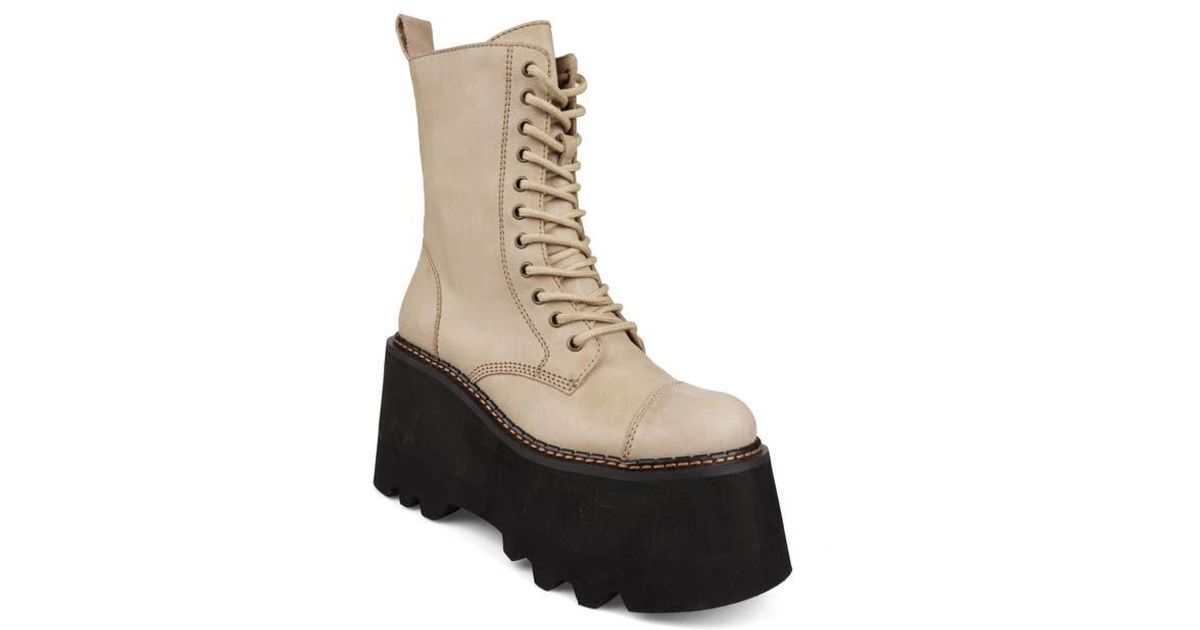 Zigi Raiza Platform Bootie in Natural | Lyst