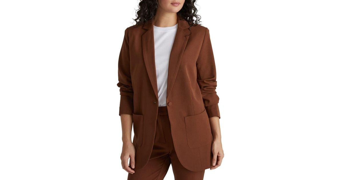 UNIVERSAL STANDARD All Day Blazer in Brown | Lyst