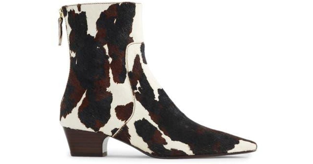 Madewell The Lexie Genuine Calf Hair Bootie in Black | Lyst