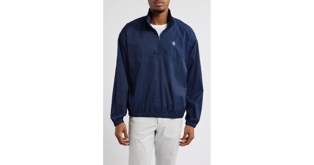 Quiet Golf Monogram Quarter Zip Nylon Shell in Blue for Men | Lyst