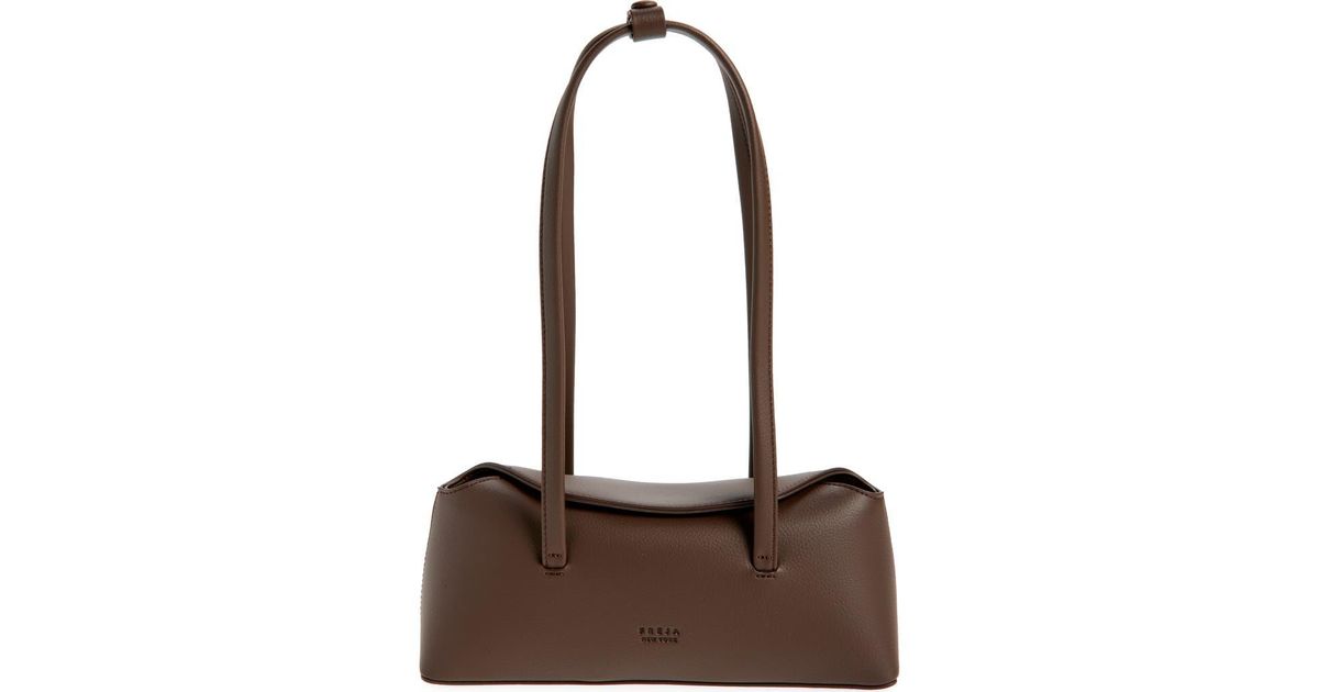 Freja New York Mini Chrystie Faux Leather Shoulder Bag in Brown | Lyst