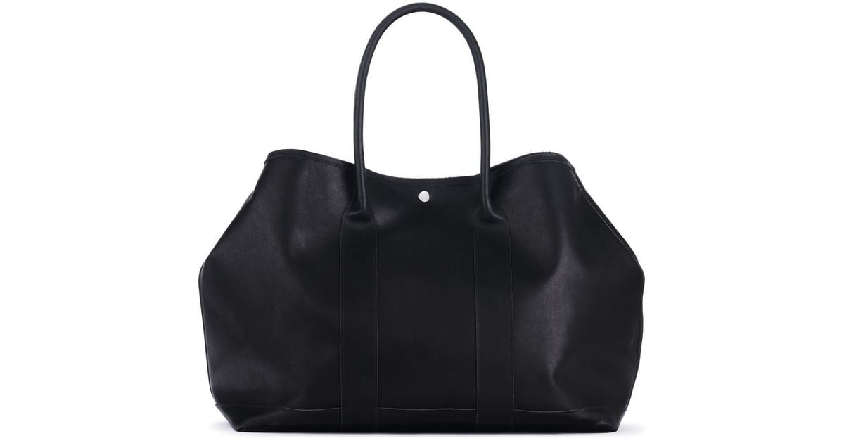 EZRA ARTHUR Audrey American Steer Leather Xl Tote Bag in Black | Lyst