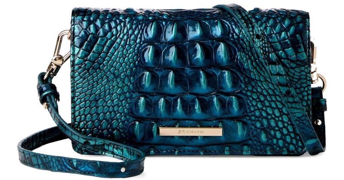 Brahmin Minuette Convertible Leather Crossbody Bag in Blue | Lyst