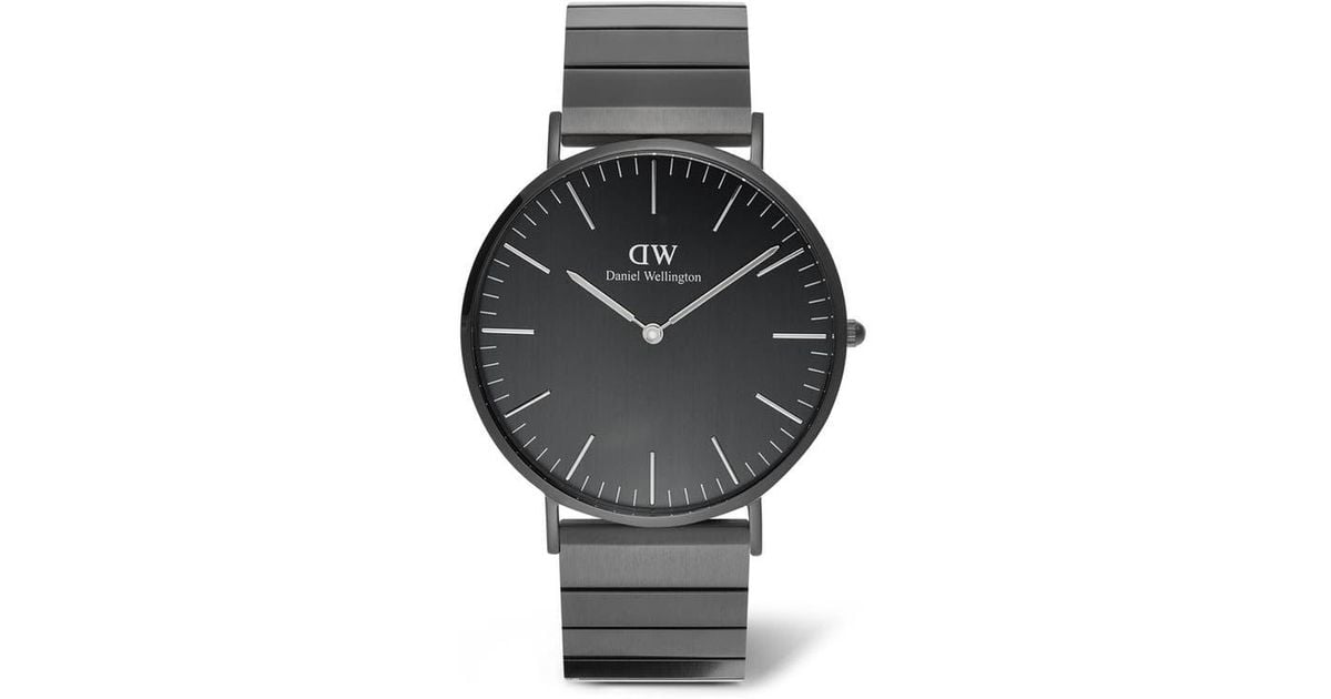 Daniel Wellington Classic Piano Link Bracelet Watch, 40Mm in Black | Lyst