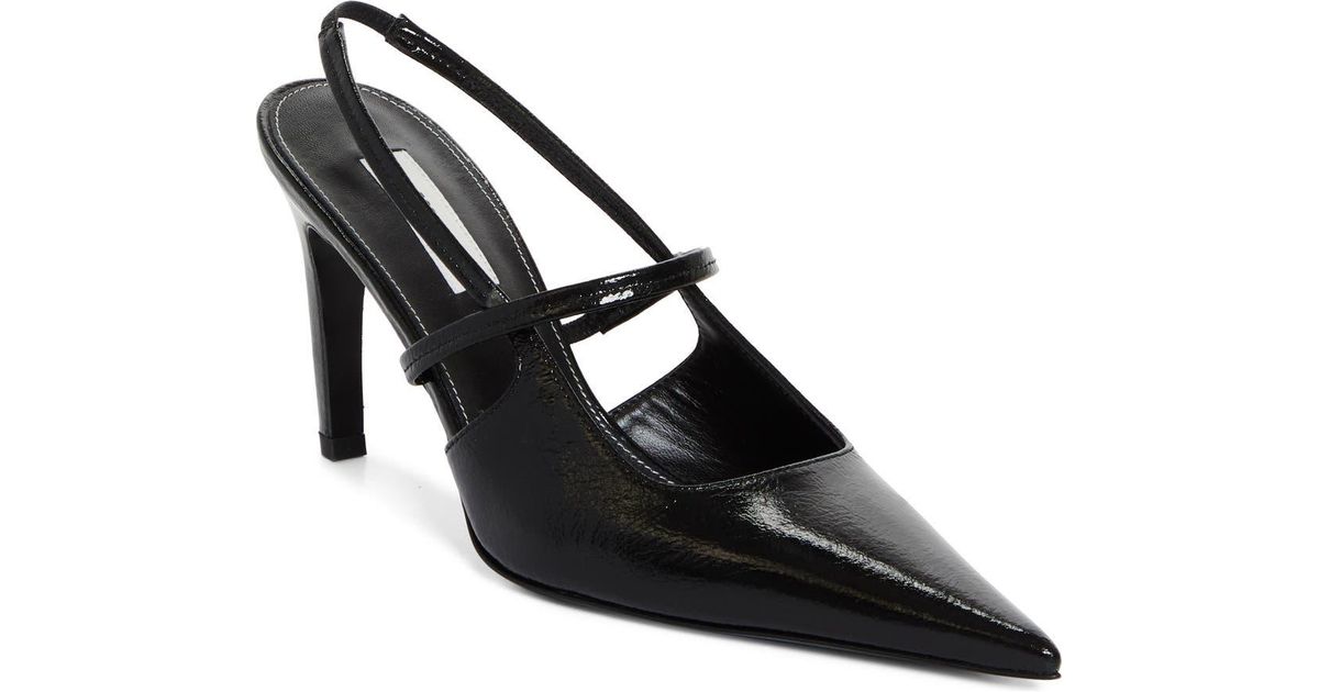 TOTEME Sharp Pointed Toe Slingback Pump in Black | Lyst