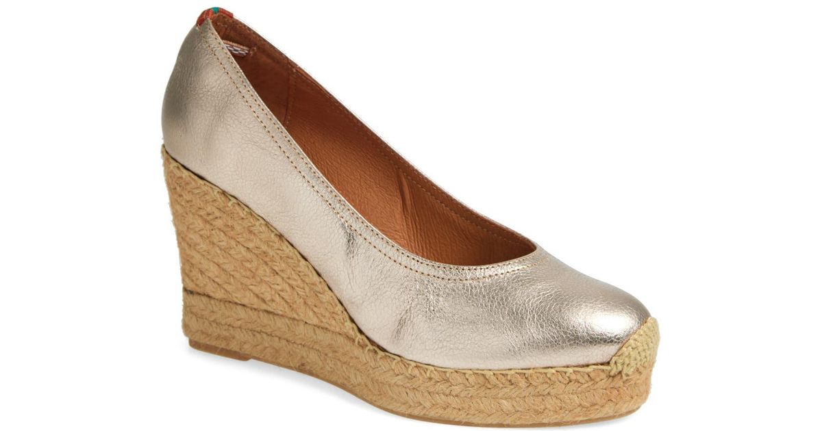 Penelope Chilvers Scoop Espadrille Platform Wedge Pump in Brown | Lyst