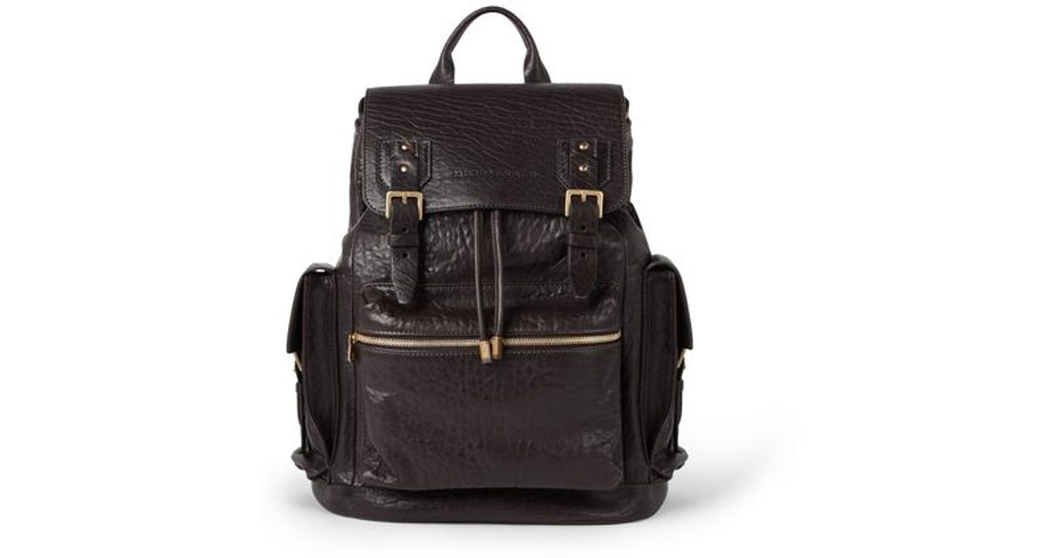 Brunello Cucinelli Leather City Backpack in Black for Men | Lyst