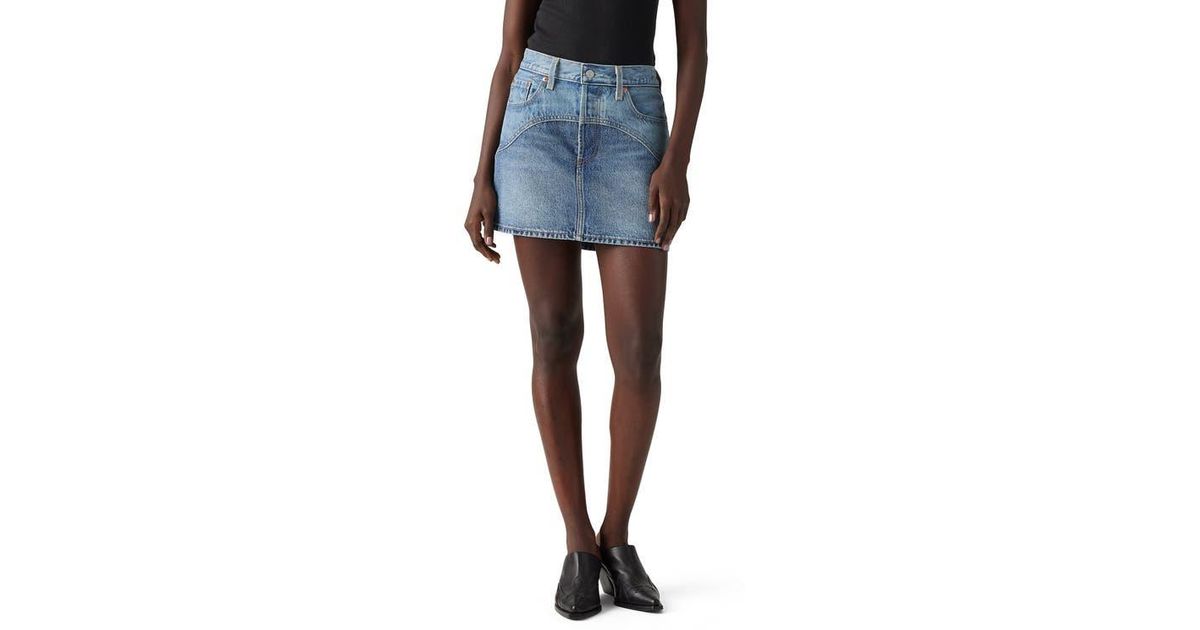 Levi's Icon Western Yoke Denim Miniskirt in Blue | Lyst