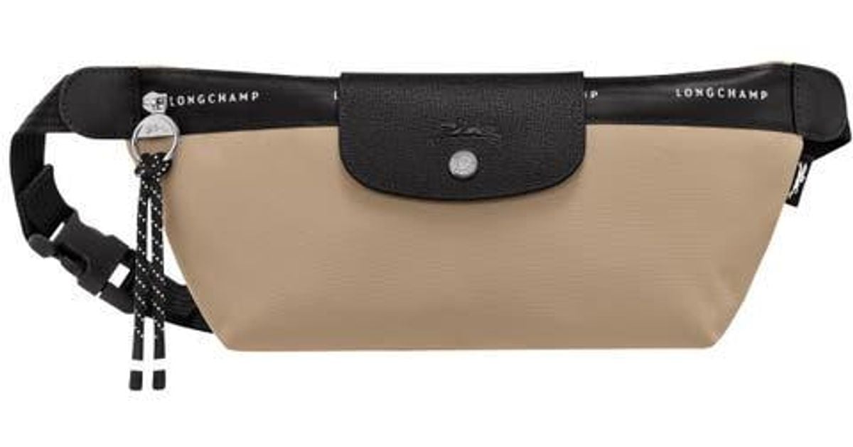 Longchamp Le Pliage Energy Recycled Nylon Belt Bag in Black | Lyst