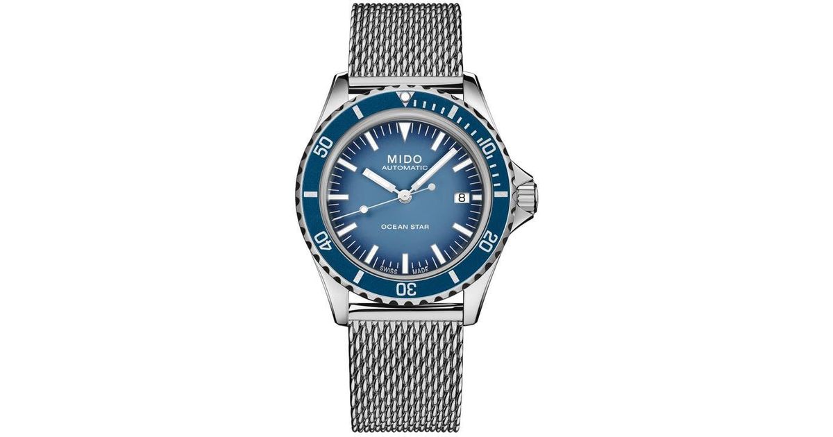 MIDO Ocean Star Tribute Bracelet Watch & Rubber Strap Gift Set, 40.5Mm ...