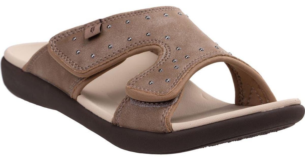 Revitalign Kholo Fresca Slide Sandal in Brown | Lyst