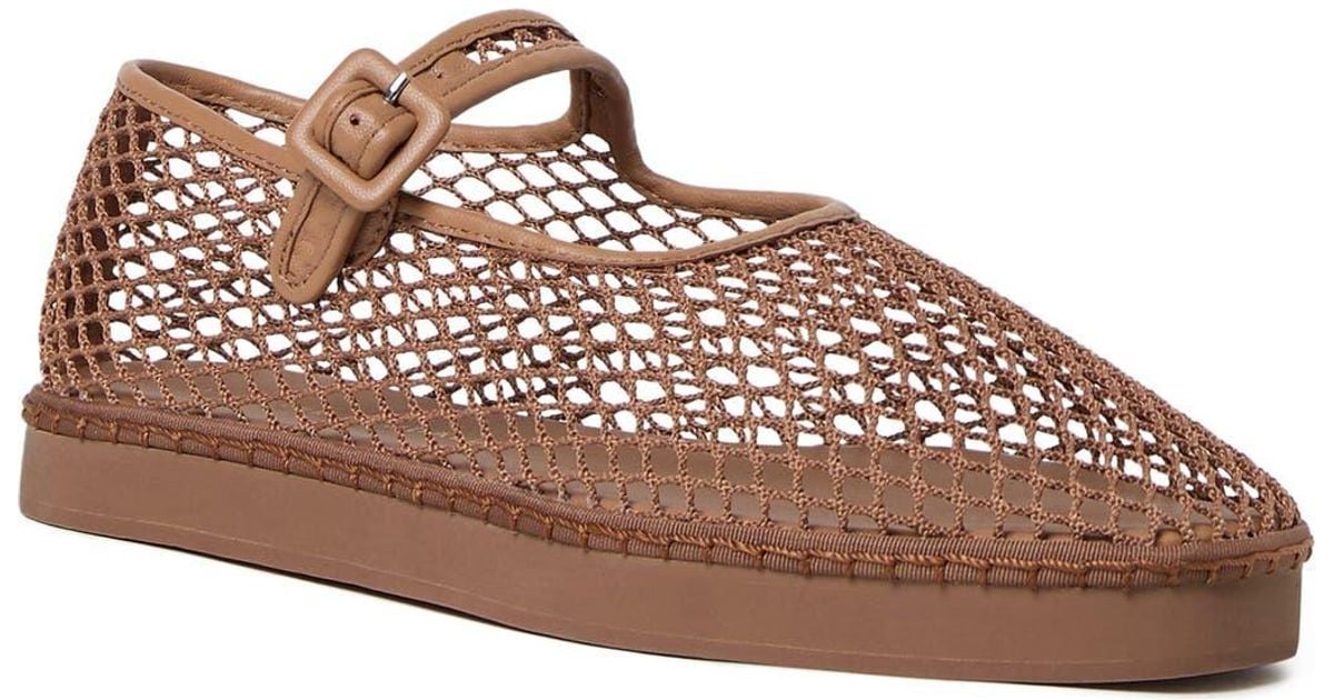 Loeffler Randall Rita Mesh Mary Jane in Brown | Lyst