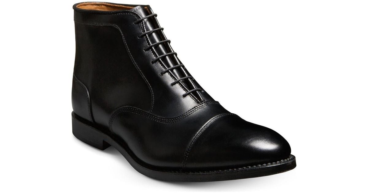 Allen Edmonds Park Cap Toe Boot in Black for Men | Lyst