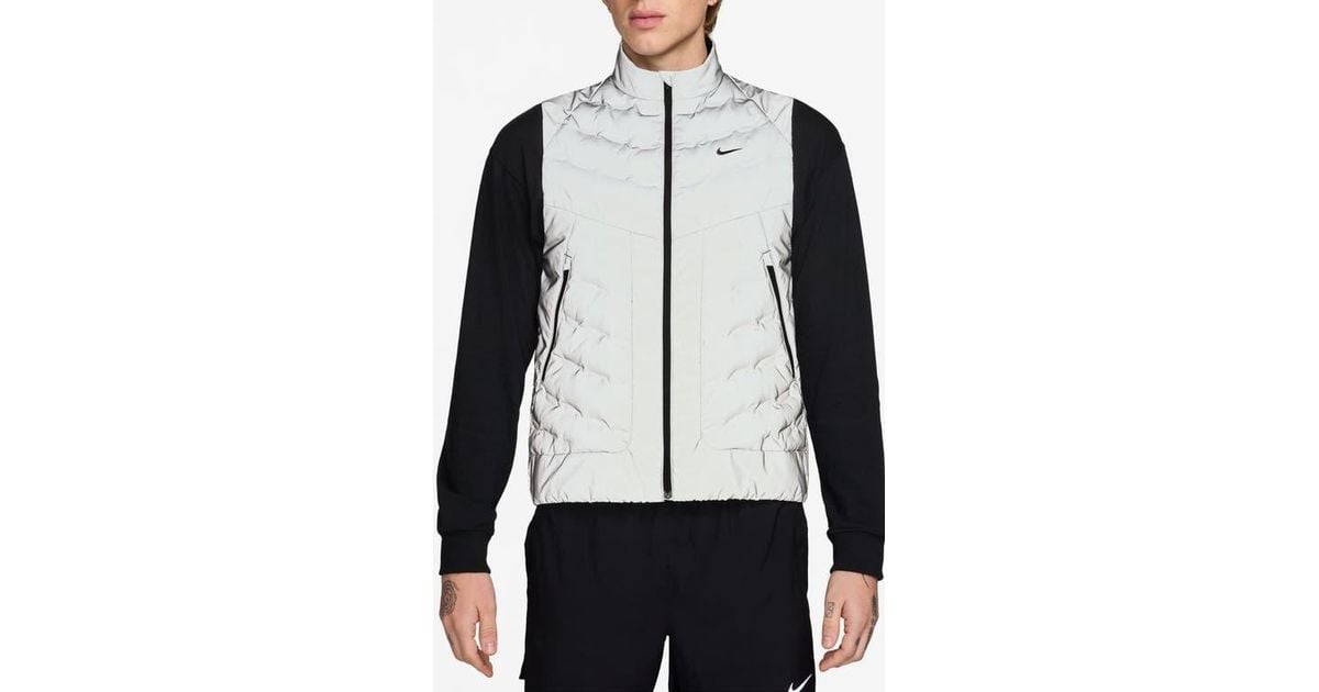Nike Therma Fit Reflective Running Vest in Black for Men | Lyst