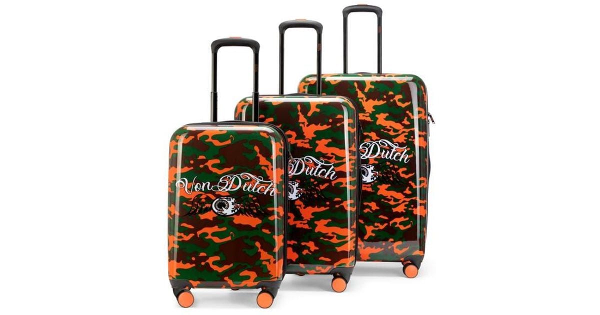 Von Dutch Kustom Kulture 3-Piece Expandable Hardside Spinner Luggage ...