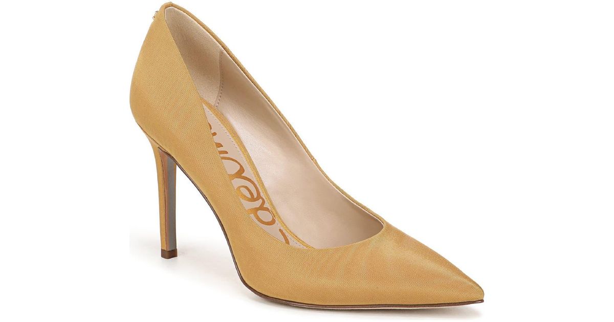 Sam Edelman Hazel Pointed Toe Pump in Natural | Lyst