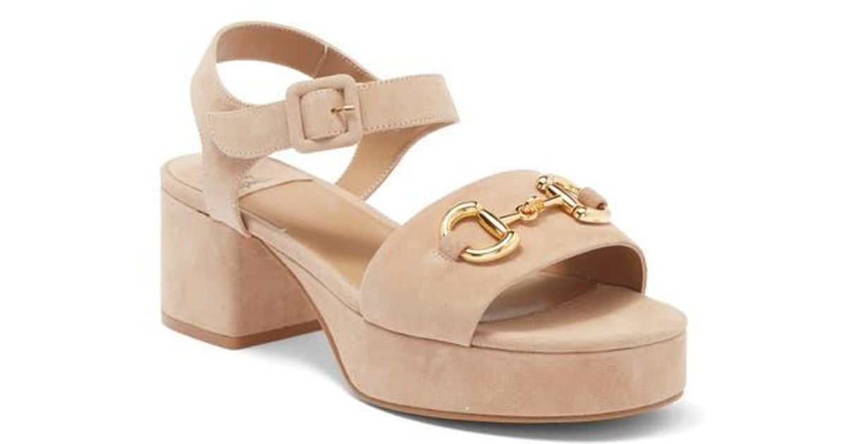Jeffrey Campbell Timeless 2 Platform Sandal in Natural | Lyst