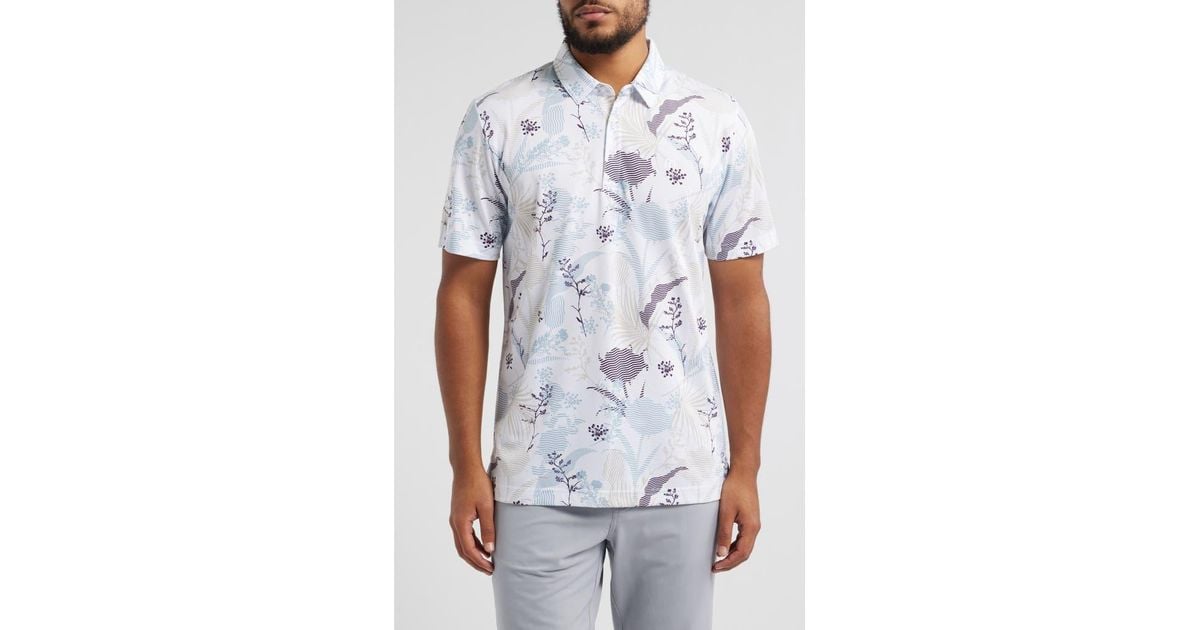 Travis Mathew Tropical Fusion Floral Polo in Blue for Men | Lyst
