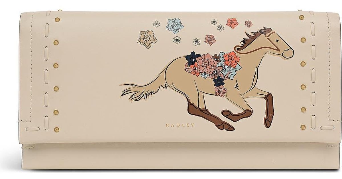 Radley Kentucky Derby Spring 2026 Large Flapover Wallet in Natural | Lyst