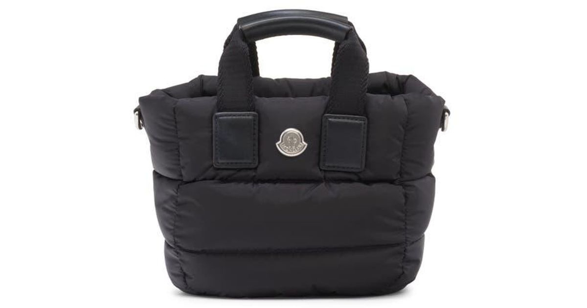 Moncler Micro Caradoc Puffer Tote in Black | Lyst