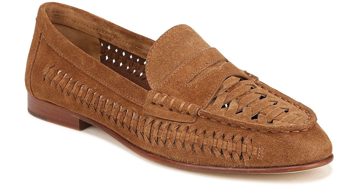 Veronica Beard Woven Penny Loafer In Brown Lyst