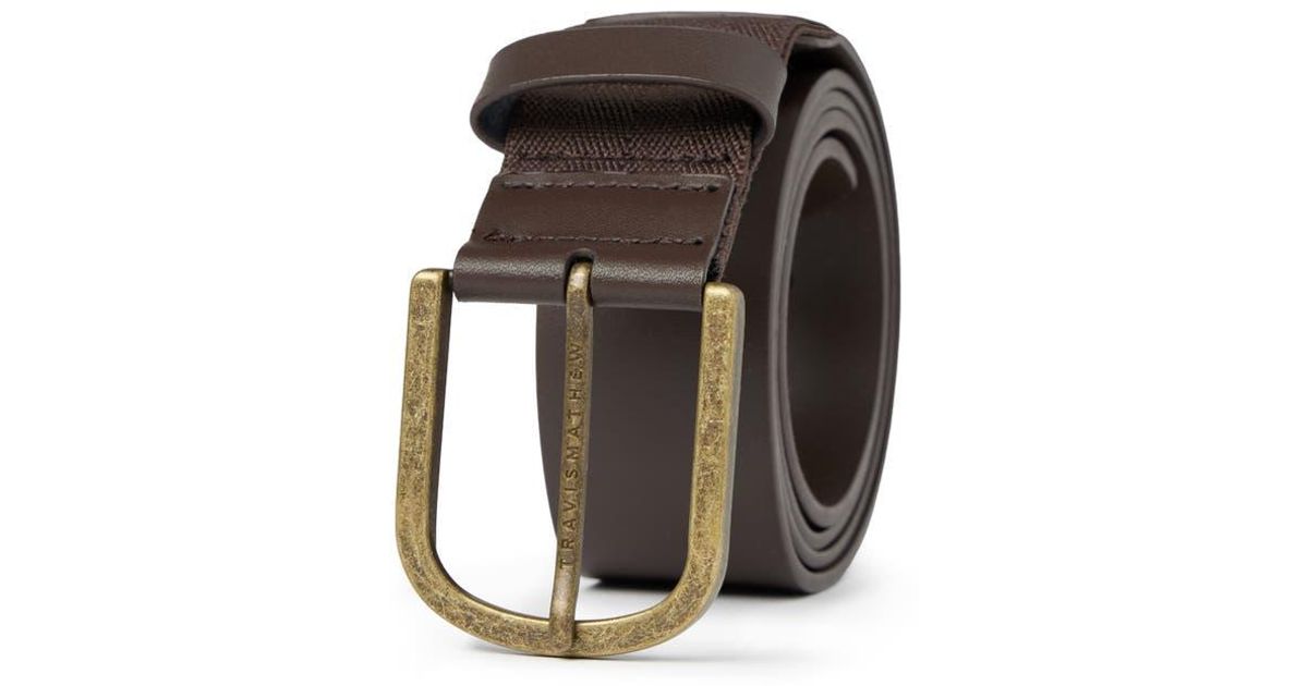 Travis Mathew Jinx 2.0 Leather Belt in Black for Men | Lyst