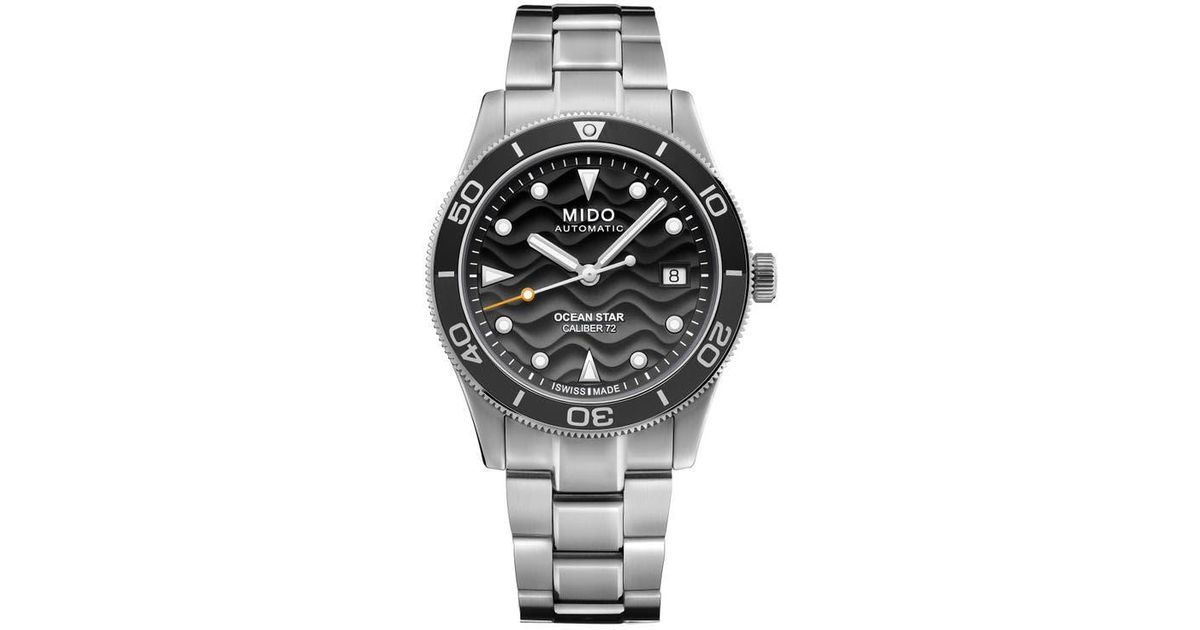 MIDO Ocean Star Captain Automatic Bracelet Watch, 39Mm in Gray | Lyst