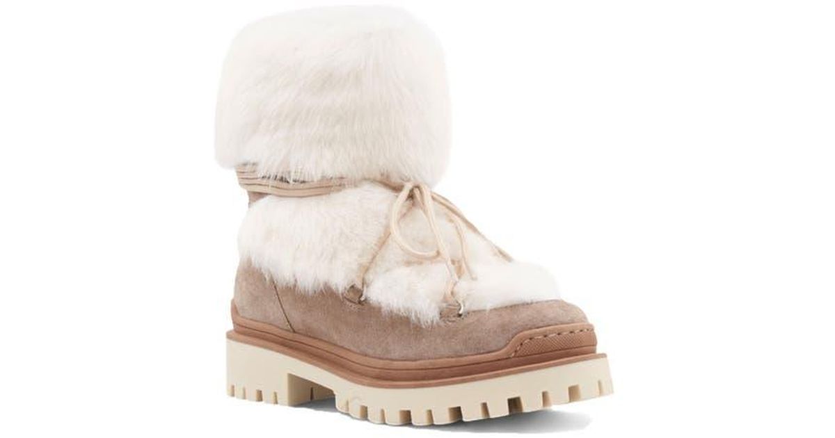 Aquatalia Cinda Weatherproof Genuine Shearling Boot | Lyst