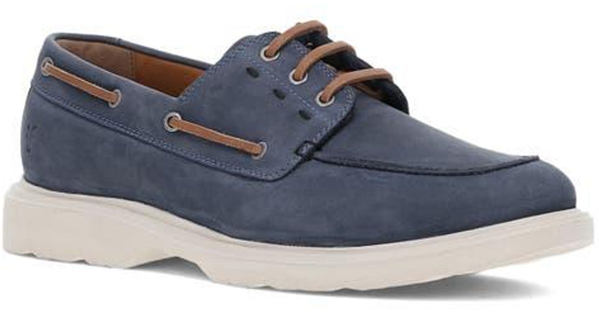 Frye Connor Boat Shoe in Blue for Men | Lyst