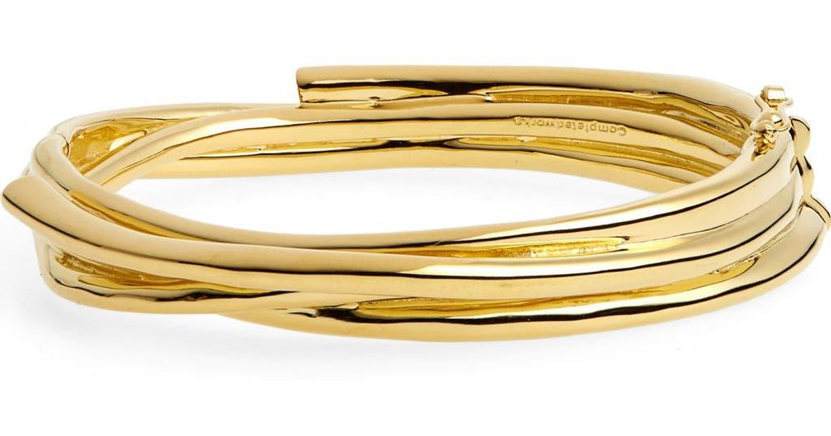 Completedworks Coil Hinged Bangle in Metallic | Lyst