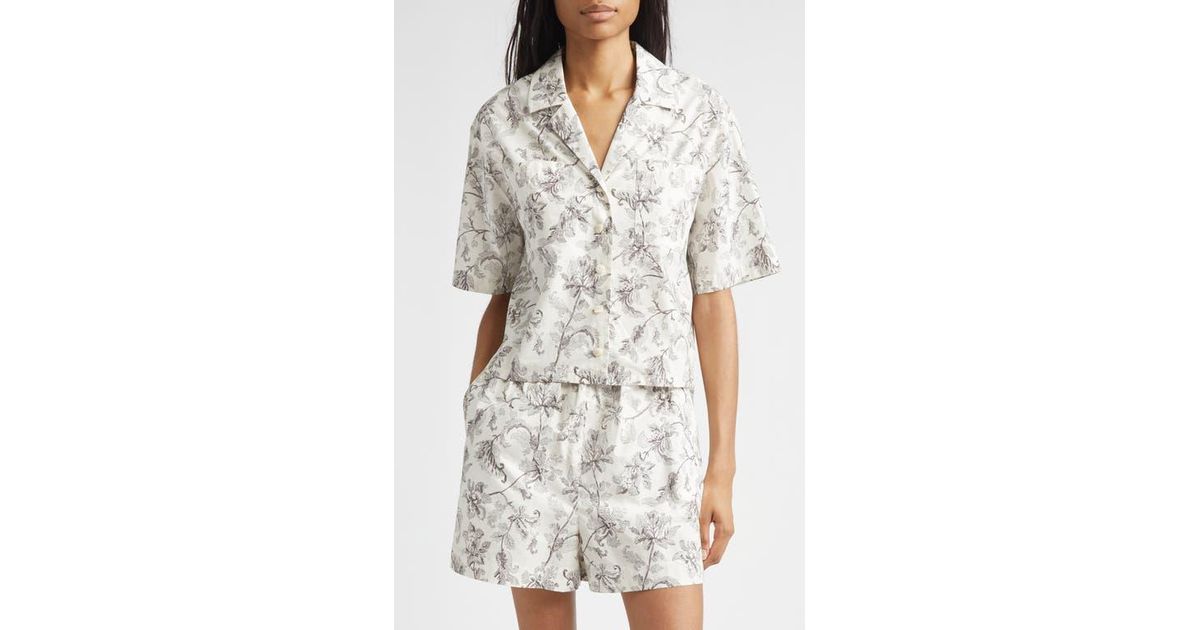 Golden Goose Journey Boxy Button-Up Shirt in White | Lyst
