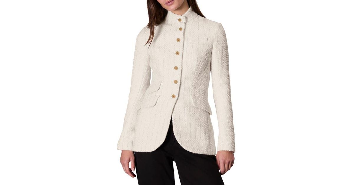 Rag & Bone Slade Metallic Tweed Blazer in Natural | Lyst
