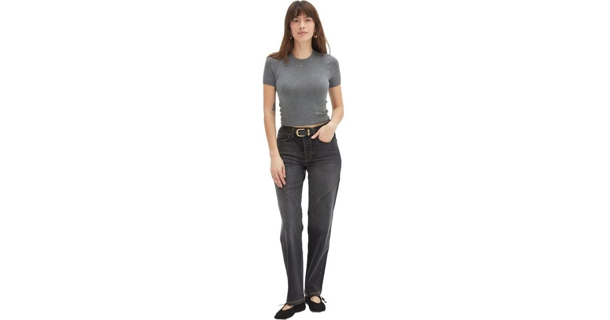 Oliver Logan Mulberry Jeans High Rise Curved Seams | Lyst