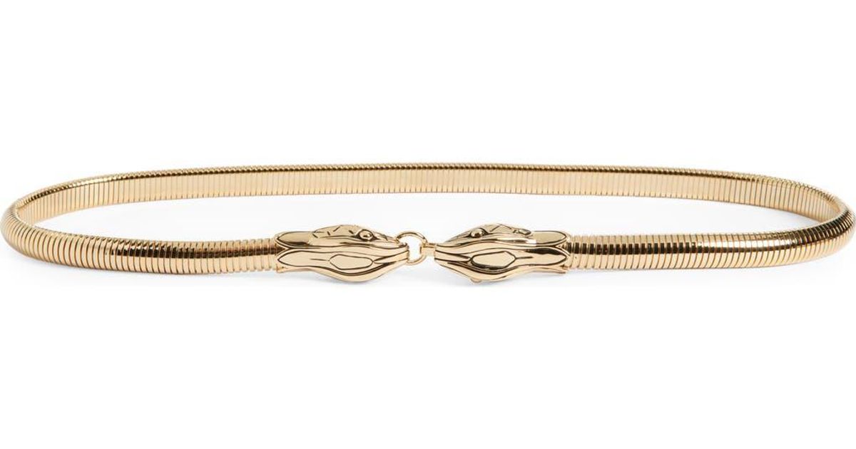 Chloé Snake Chain Belt in Natural | Lyst