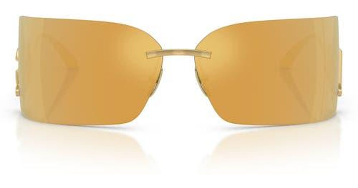 Dolce & Gabbana 79Mm Oversize Mirrored Rectangular Sunglasses in ...